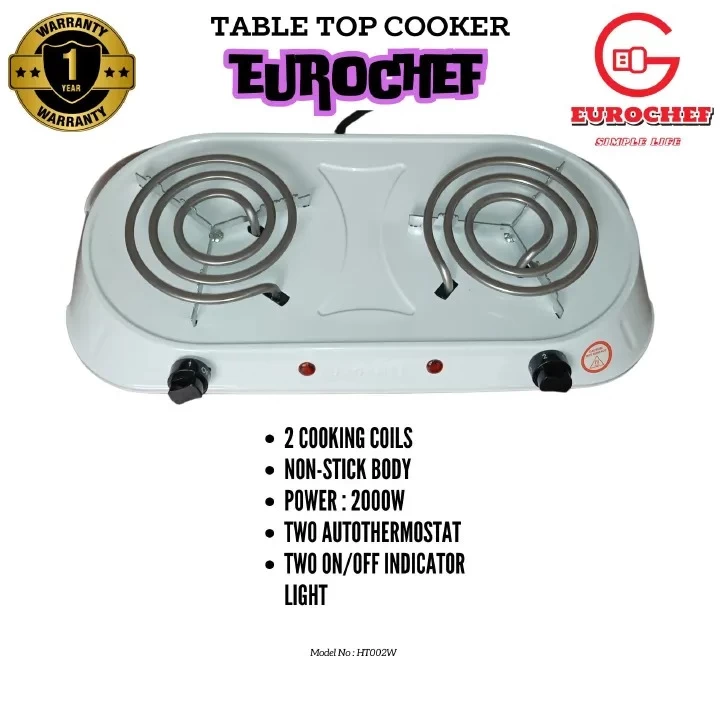 EUROCHEF Electric Tabletop Double Spiral Coil Cooker | Bigshop Kenya ...