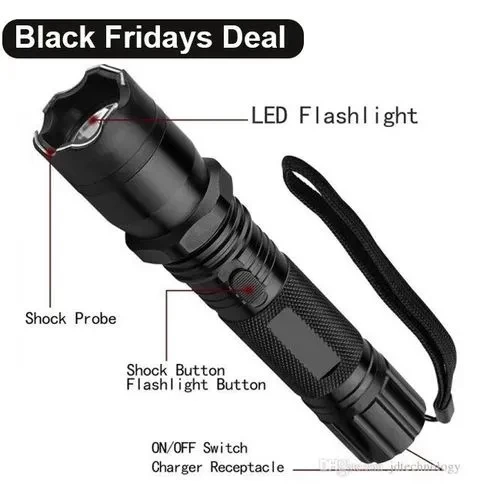 Rechargeable LED Self Defence Torch With Electric Shock | Bigshop Kenya ...